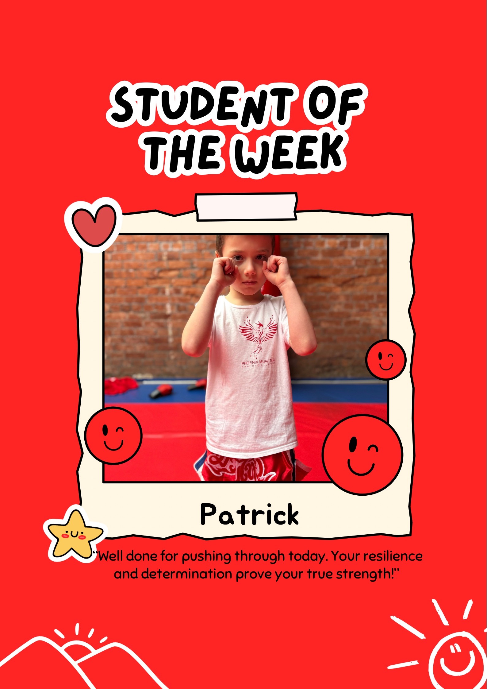 Patrick the student of the week – Phoenix Muay Thai
